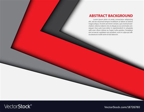 Abstract Red Gray Arrow Overlap White Royalty Free Vector