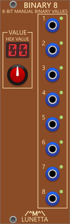Vcv Library Lunetta Modula 8 Bit Manual Binary Values
