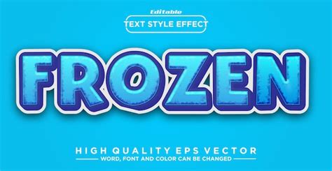 Premium Vector Editable Text Effect Frozen Style Concept