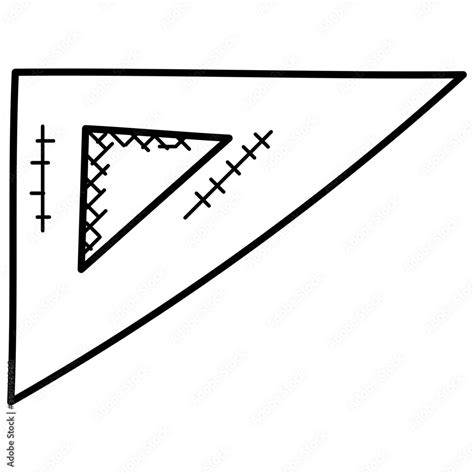 Set Square A Geometrical Instrument In Shape Of Right Angle Triangle Used By Engineers While