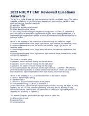 EMT Review Questions Chest Pain Assessment And Treatment Course Hero