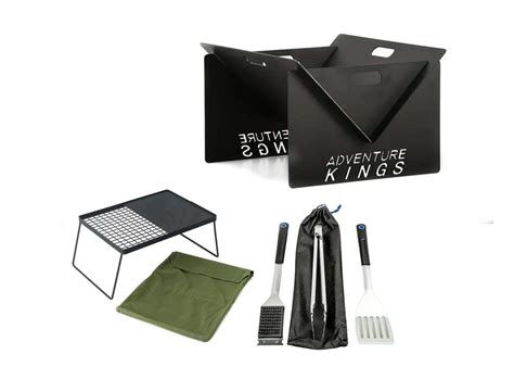 Kings Portable Steel Fire Pit Camp Fire Bbq Plate Bbq Tools Outdoor Products Australia