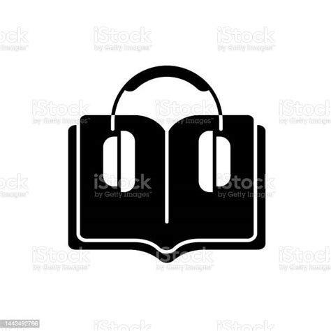 오디오 북 솔리드 플랫 아이콘입니다 아이콘은 웹 페이지 모바일 앱 Ui Ux 및 Gui 디자인에 적합합니다 오디오북에 대한 스톡