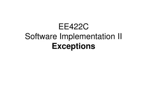 ee422c software implementation ii ppt download