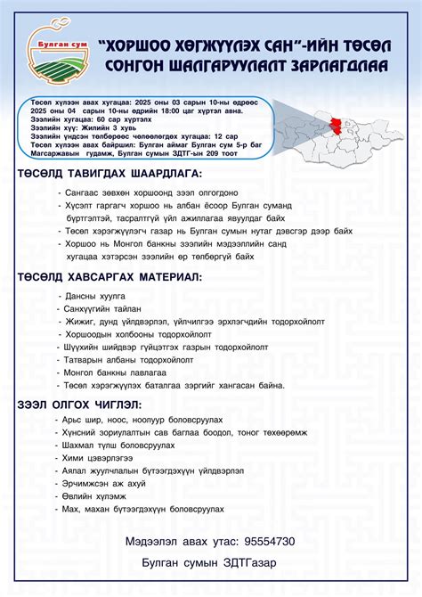 “ХОРШОО ХӨГЖҮҮЛЭХ САН” ИЙН ТӨСӨЛ СОНГОН ШАЛГАРУУЛАЛТ ЗАРЛАГДЛАА