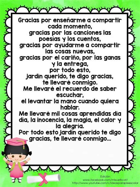 Palabras De Despedida Para Preescolar Estudiar