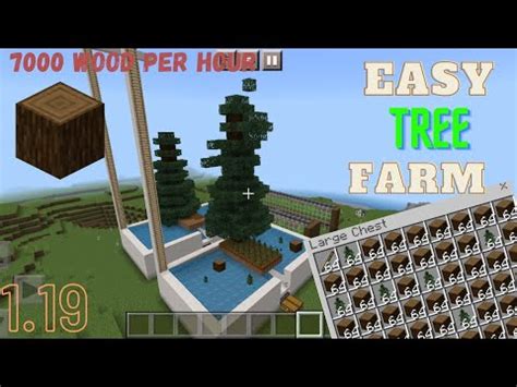 Easy Tree Farm In Minecraft PE Tutorial How To Make Tree Farm In Minecraft YouTube
