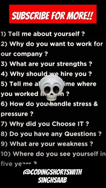 Most Asked Hr Questions🙋 👀💥 Coderscommunity Codeprep Programming