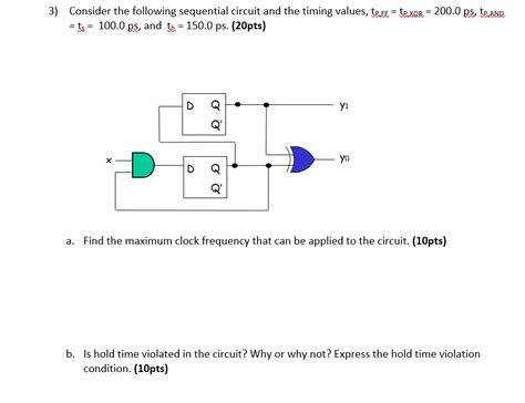 Solved 3 Consider The Following Sequential Circuit And The Chegg Com