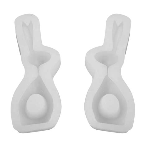 2pc Rabbit Silicone Tool Rabbit Gypsum Pendant Tool Easter Tool Candle