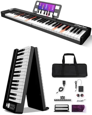 Amazon Com Finger Dance 61 Key Keyboard With Lighted Keys Folding