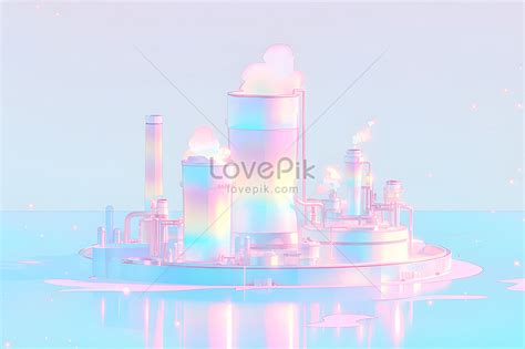 다채로운 공장 굴뚝 일러스트 무료 다운로드 Lovepik