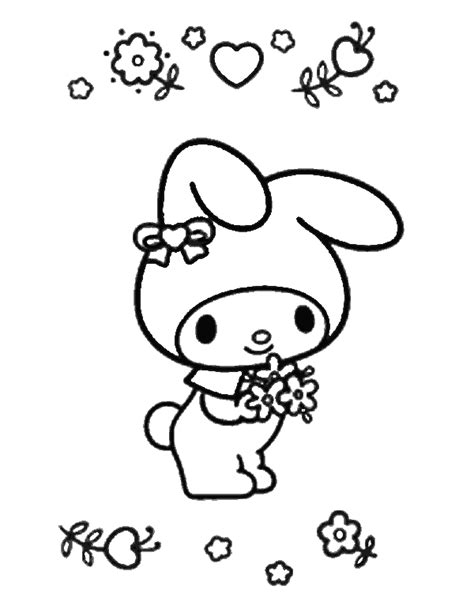 ♣색칠공부♣귀여운 토끼 캐릭터 마이 멜로디 Vol1 네이버 블로그