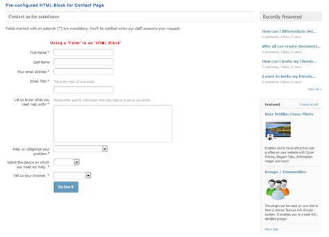 static pages html blocks and multiple forms plugin socialapps tech