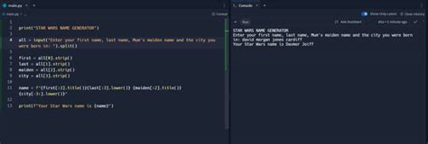 Indra Prasad Tharu On Linkedin Python Replit100daysofcode Codingchallenge Starwars Fun