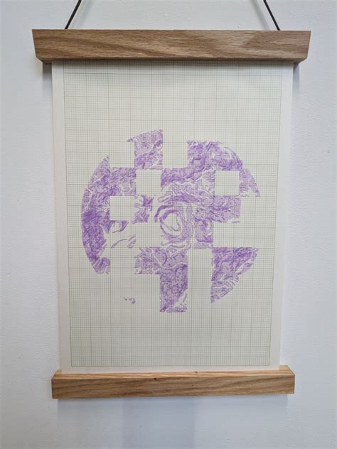 Abstracted Panguna Plotter Drawing On Vintage Graph Paper Lifewinning Shop