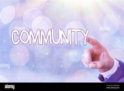 Writing Note Showing Community Business Concept For Group Of Showing With A Common
