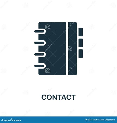Contact Icon Monochrome Style Design From Business Icon Collection Ui Pixel Perfect Simple