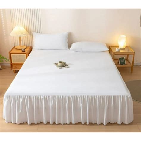 Faldon Para Cama 2 Plazas Color Blanco Lider