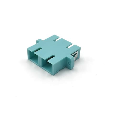 Sc Duplex Multimode Om3 Adapter Aqua Eono Fiber Expert