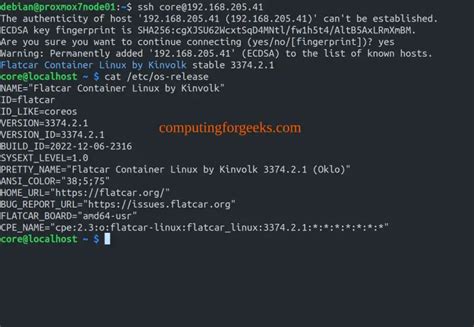 How To Install Flatcar Container Linux In Proxmox Ve Computingforgeeks
