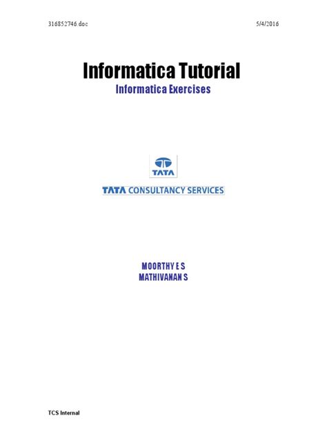 Informatica Tutorial Pdf Databases Microsoft Sql Server