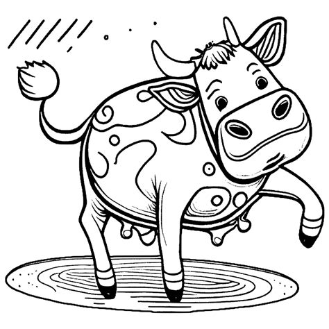 Dancing Cows Coloring Pages 2025