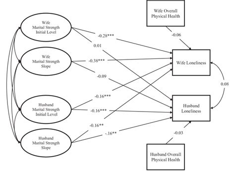 Results From A Dyadic Model With Latent Growth Curves Of Marital Download Scientific Diagram