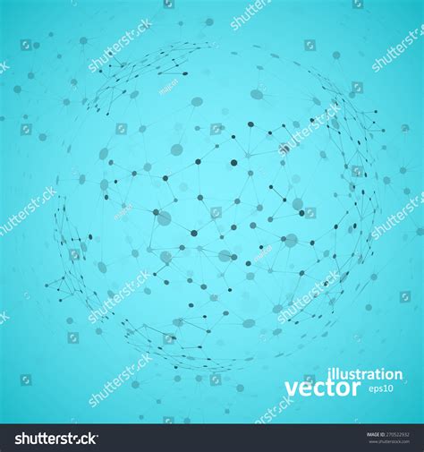 Molecular Structure Network Connection Abstract Vector Stock Vector Royalty Free 270522932