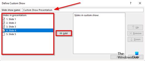how to create and start a custom slide show in powerpoint