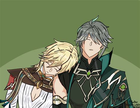 Alhaitham And Kaveh Fanart By Me Ralhaithammains