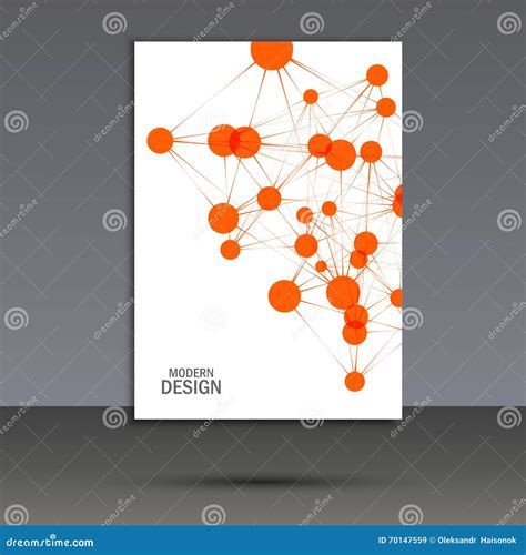 Vector Abstract Molecular Structure Cover Template Design Stock Vector