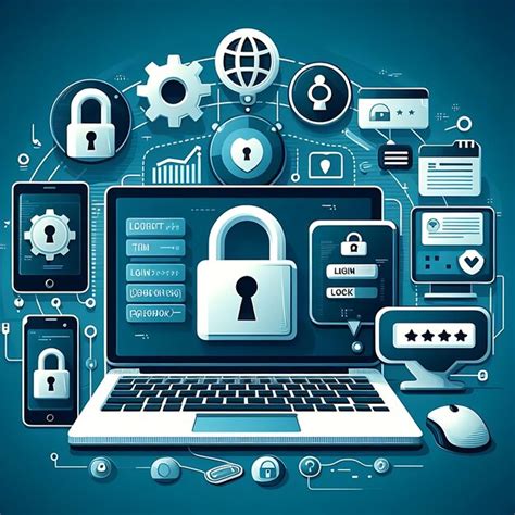 Premium Photo Computer Security With Login And Password Padlock Vector Image