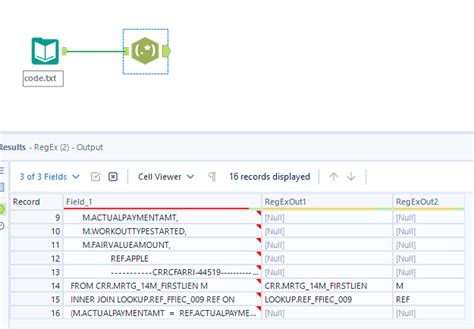 Regex Not Working To Get The Output From Sql For T Alteryx Community
