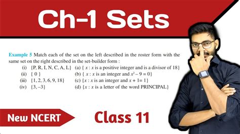 Example 5 Sets Class 11 Example 5 Chapter 1 Sets Class 11 New Ncert Examples Of Sets Youtube