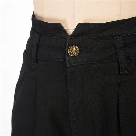 Jasambac Womens High Waisted Denim Shorts Rolled Hem Wide Leg Casual