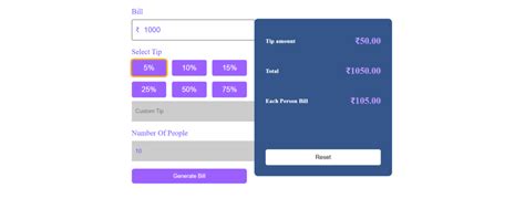Bill Splitter Using Html Css And Javascript With Code