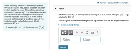 Solved Review Constants Periodic Table V Part A When Chegg Com