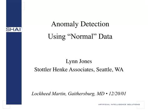 PPT Anomaly Detection Using Normal Data PowerPoint Presentation ID