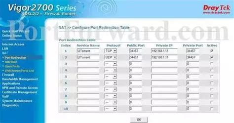 Simple Draytek Vigor 2700v Router Port Forwarding Instructions