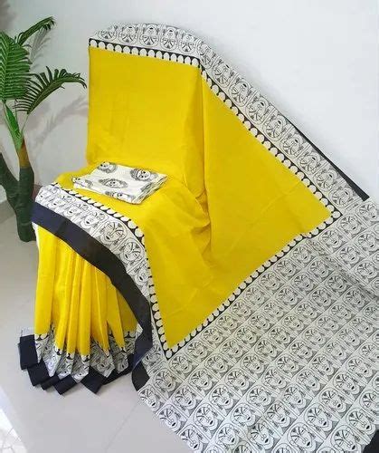 Marwal Casual Wear Fancy Printed Cotton Saree With Blouse 63 M At
