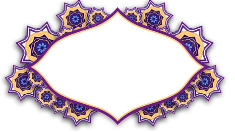 이슬람 복고풍 패턴 장식 테두리 보라색 이슬람 무늬 경계 Png 일러스트 및 Psd 이미지 무료 다운로드 Pngtree