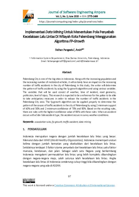 Pdf Implementasi Data Mining Untuk Menentukan Pola Penyebab