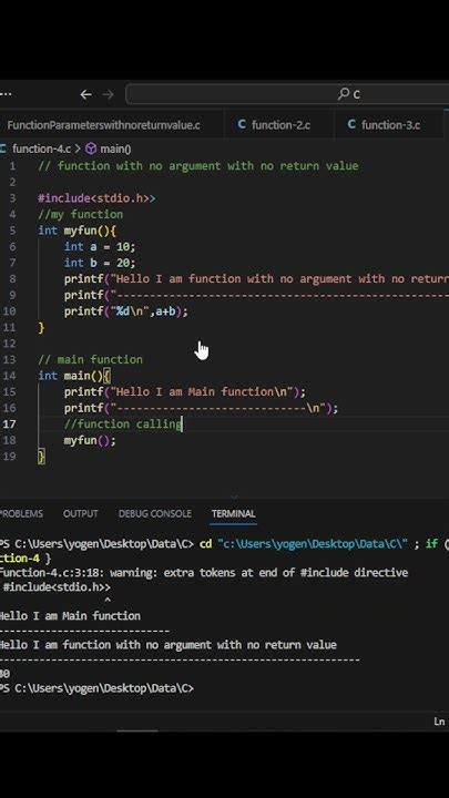 Function With No Argument With No Return Value Types Of Function C