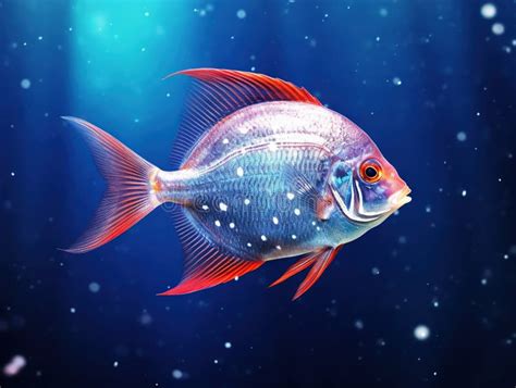 Moon Fish Isolated Made With Generative Ai Illustration Stock