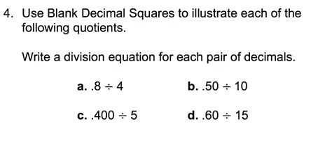 Solved Use Blank Decimal Squares To Illustrate Each Of Chegg Com