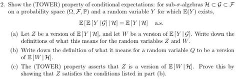 Solved Show The Tower Property Of Conditional
