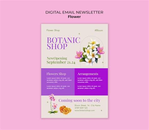 Floral Template Design Free Psd