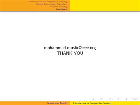 introduction to compressive sensing ppt