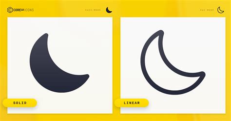 Moon Icon · Linear · Coreui Icons · Svg Javascript Typescript And Webfont